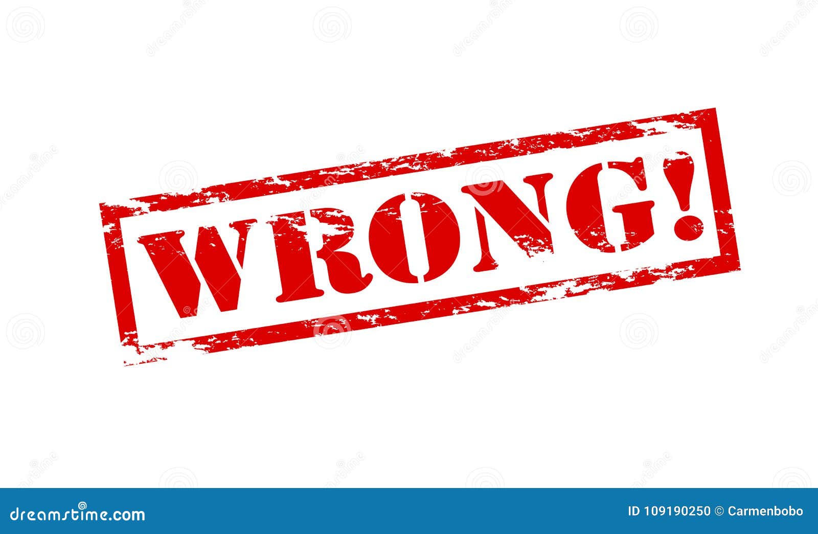 Wrong stock illustration. Illustration of erroneous - 109190250