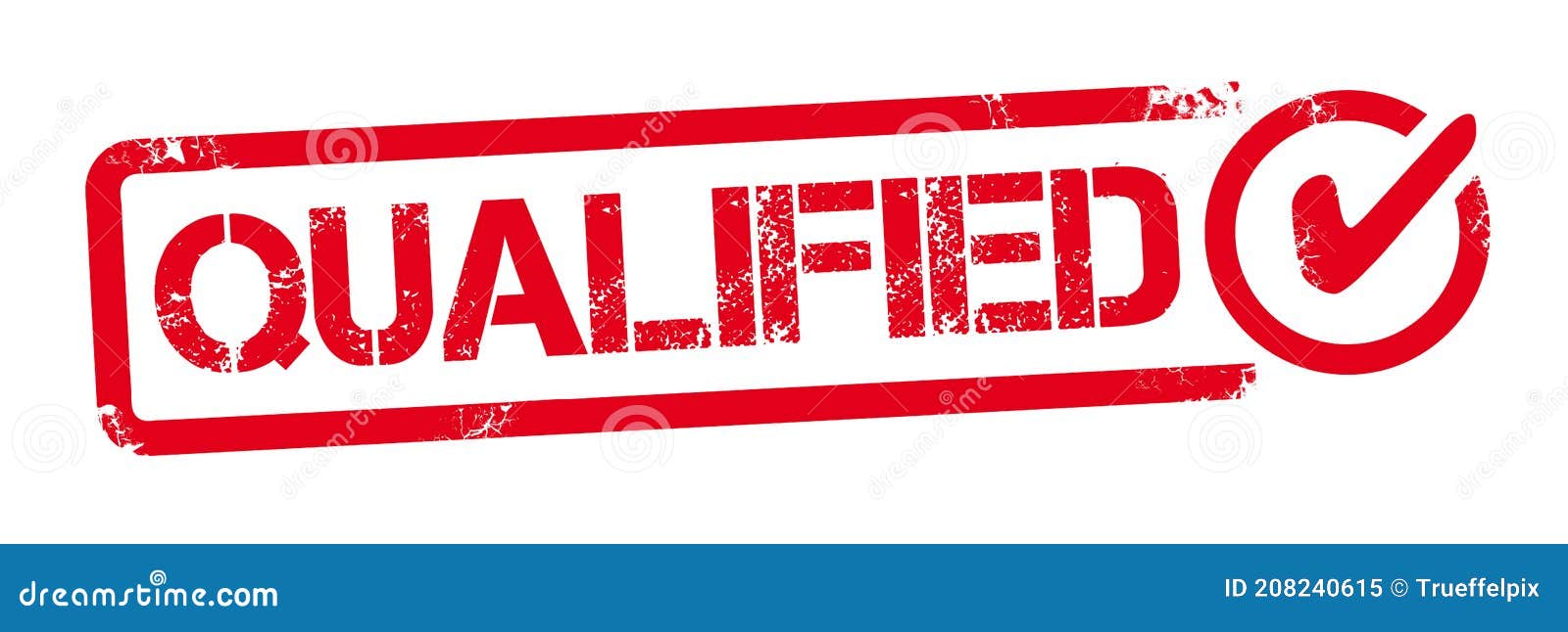 Rubber Stamping that Says `Qualified Stock Vector - Illustration of ...