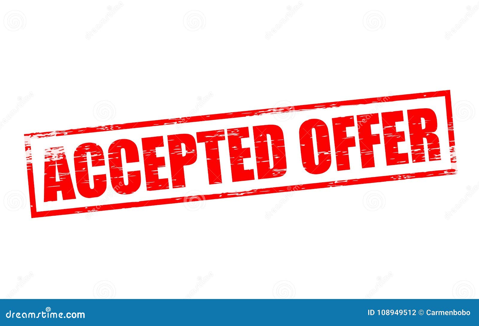 Accepted offer stock illustration. Illustration of symbol - 108949512