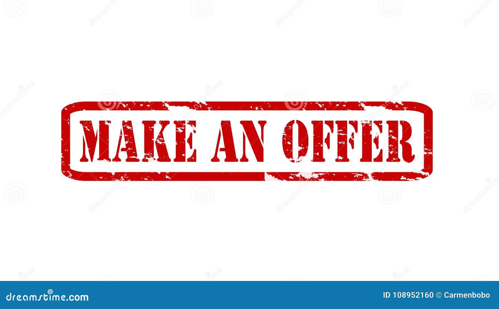 Make an offer stock illustration. Illustration of offer - 108952160
