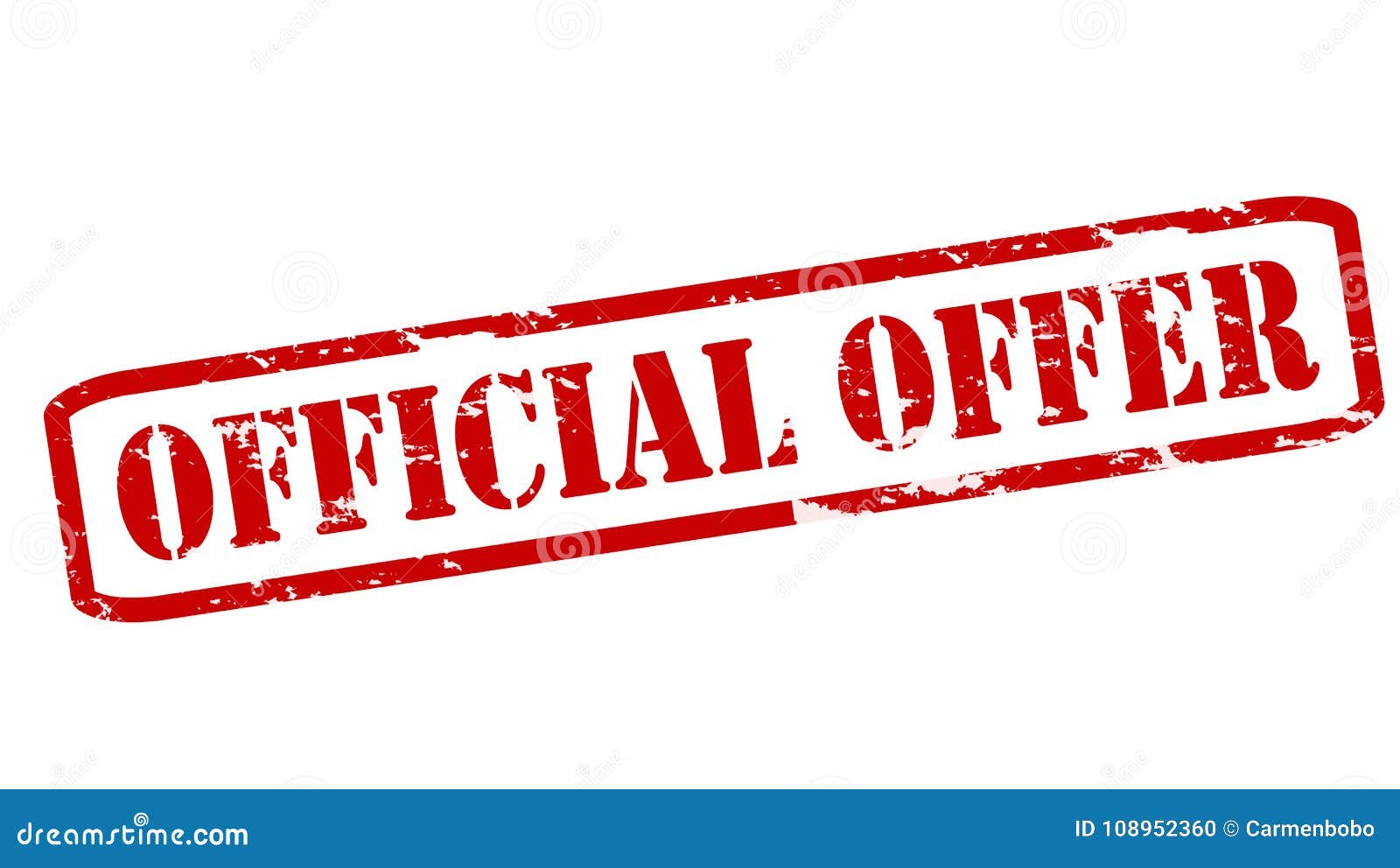 Official offer stock illustration. Illustration of grungy - 108952360