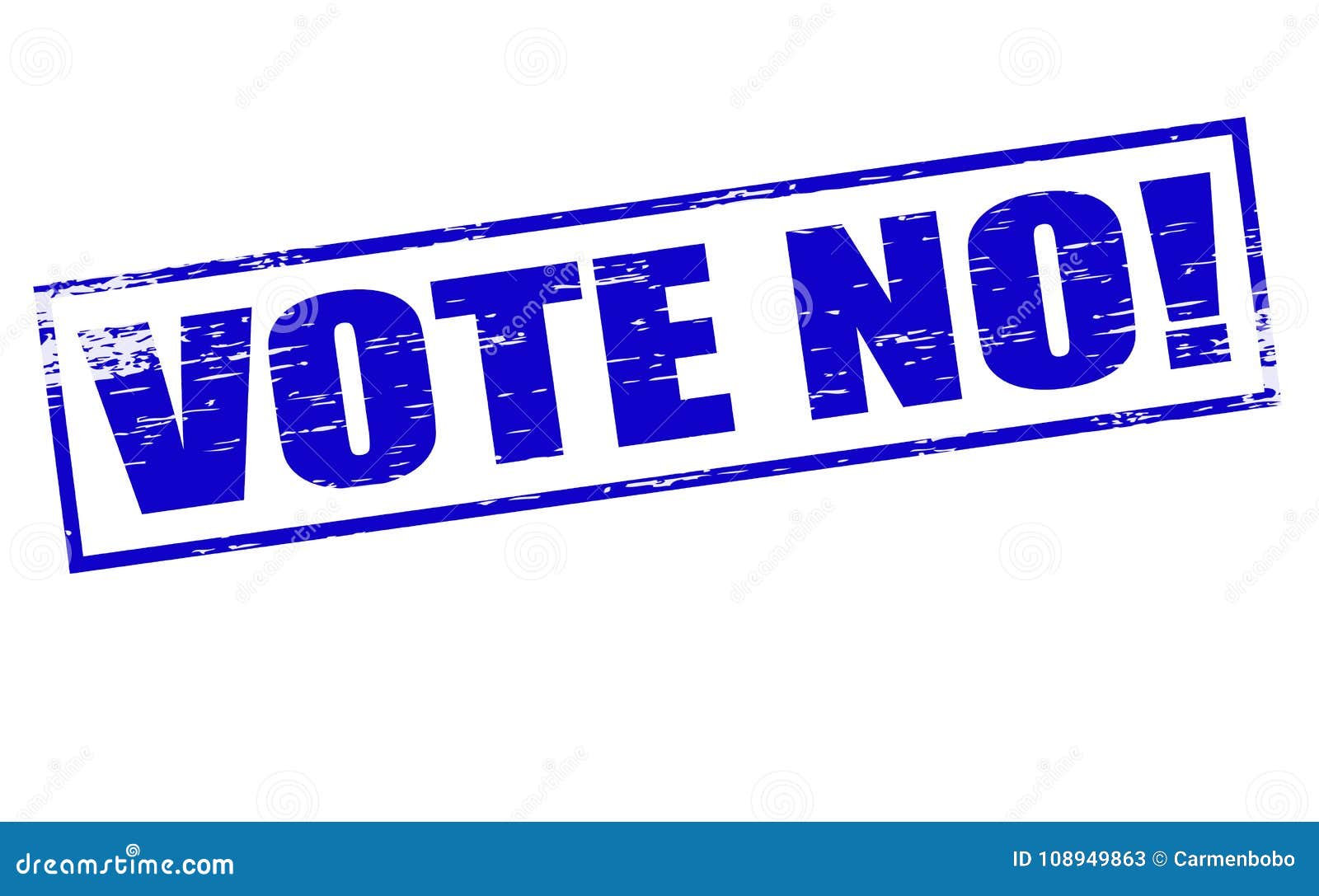 Vote no stock illustration. Illustration of rubber, rectangular - 108949863