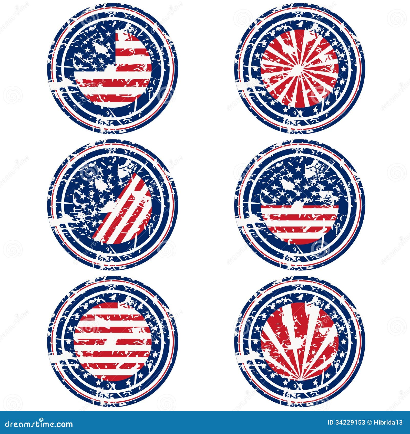 Rubber Stamps with USA Flag Stock Illustration - Illustration of ...
