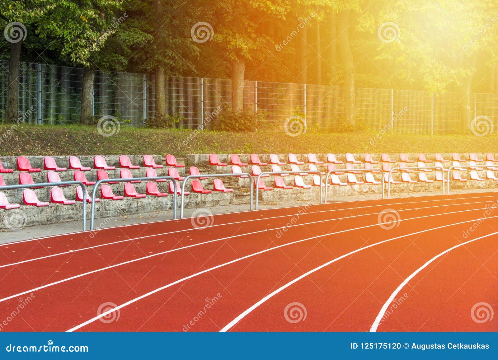 Rubber Standard of Athletics Stadium Running Track Stock Photo - Image ...