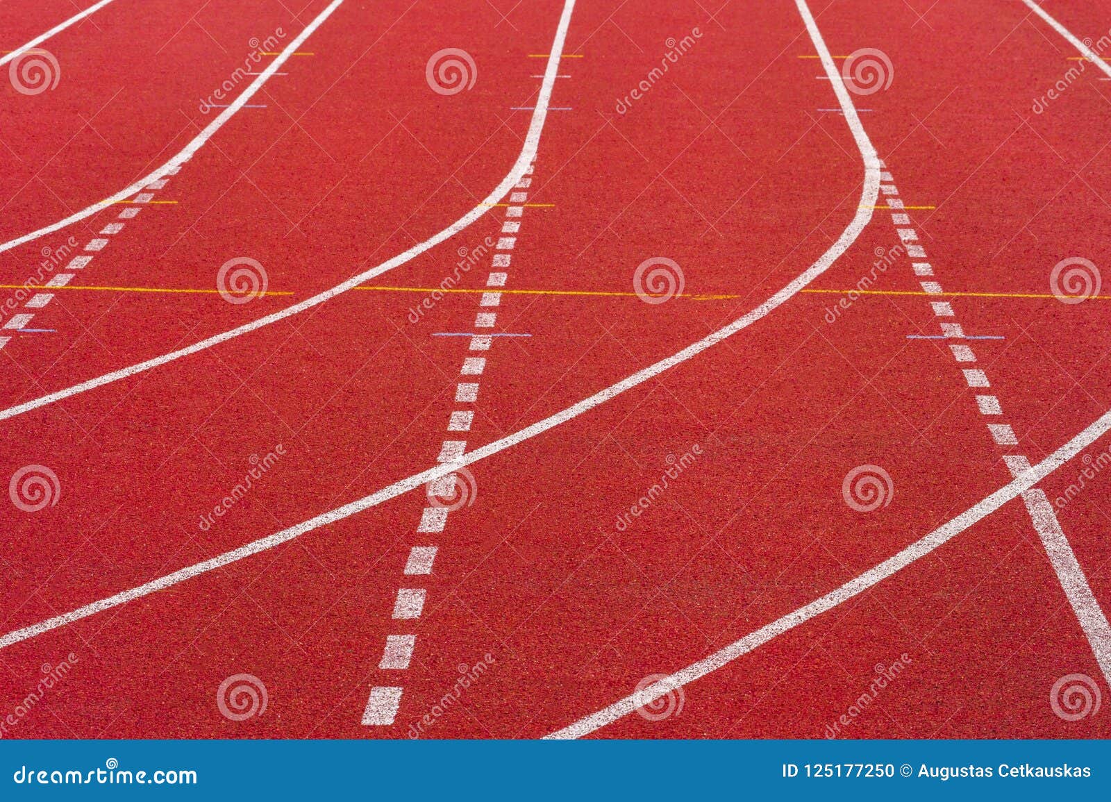 Rubber Standard of Athletics Stadium Running Track Stock Photo - Image ...