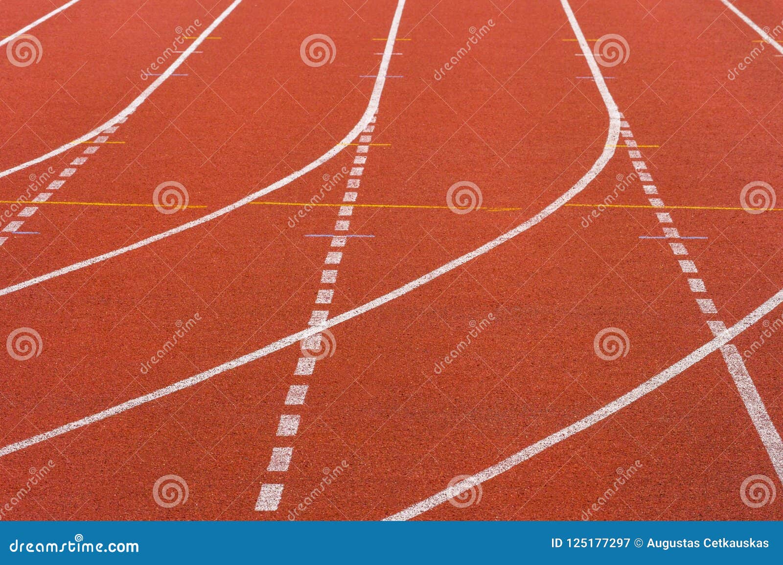 Rubber Standard of Athletics Stadium Running Track Stock Image - Image ...
