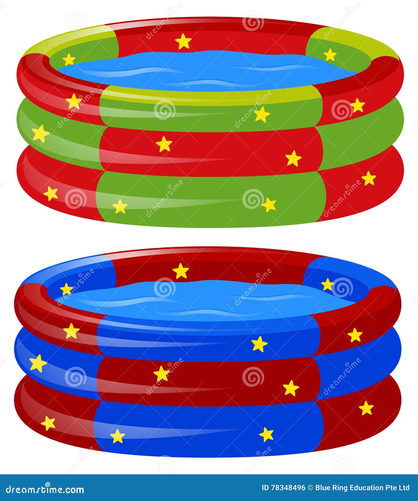 Rubber Swimming Pool in Two Colors Stock Vector - Illustration of ...