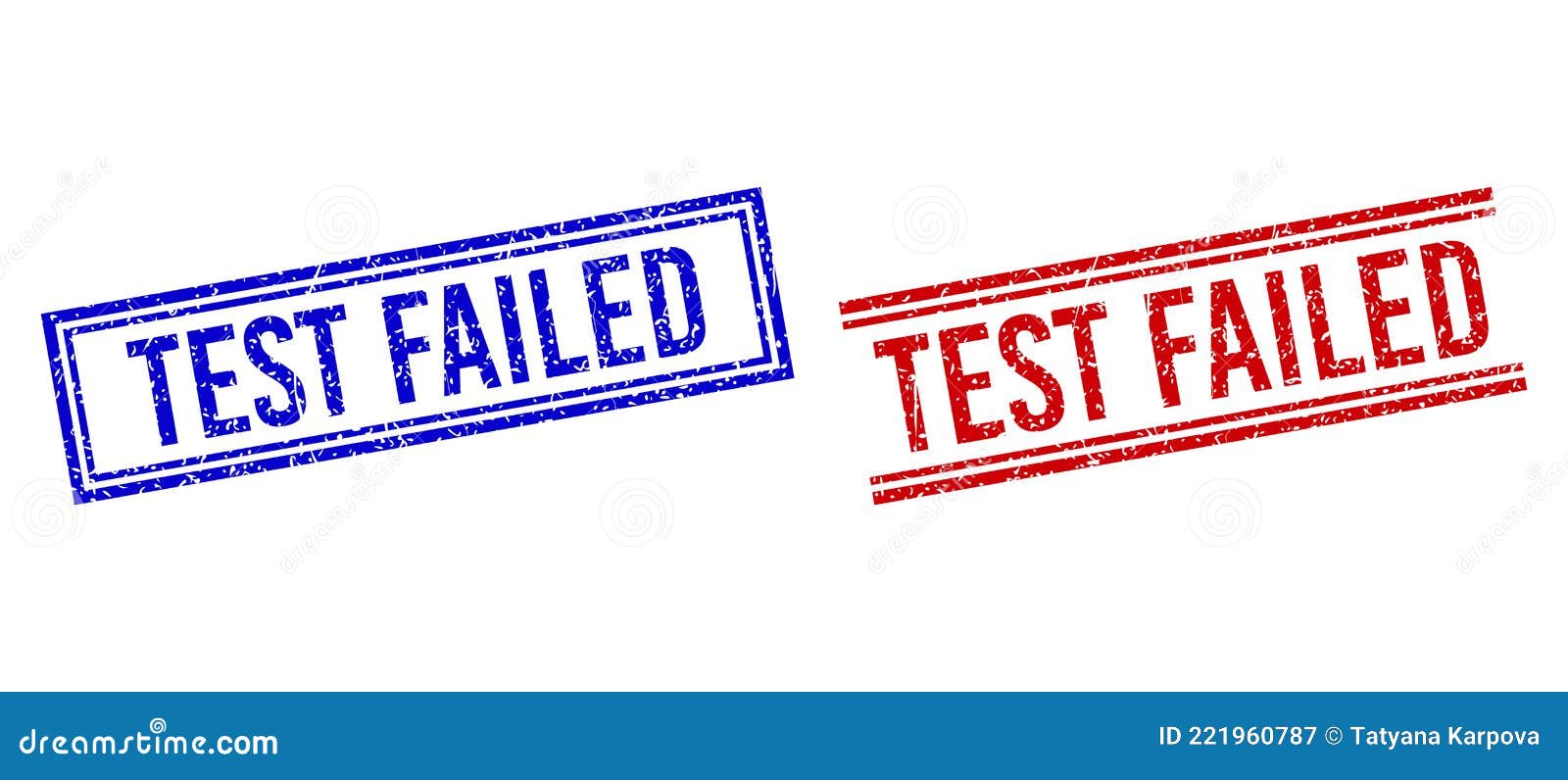 Rubber Textured TEST FAILED Seal with Double Lines Stock Vector ...