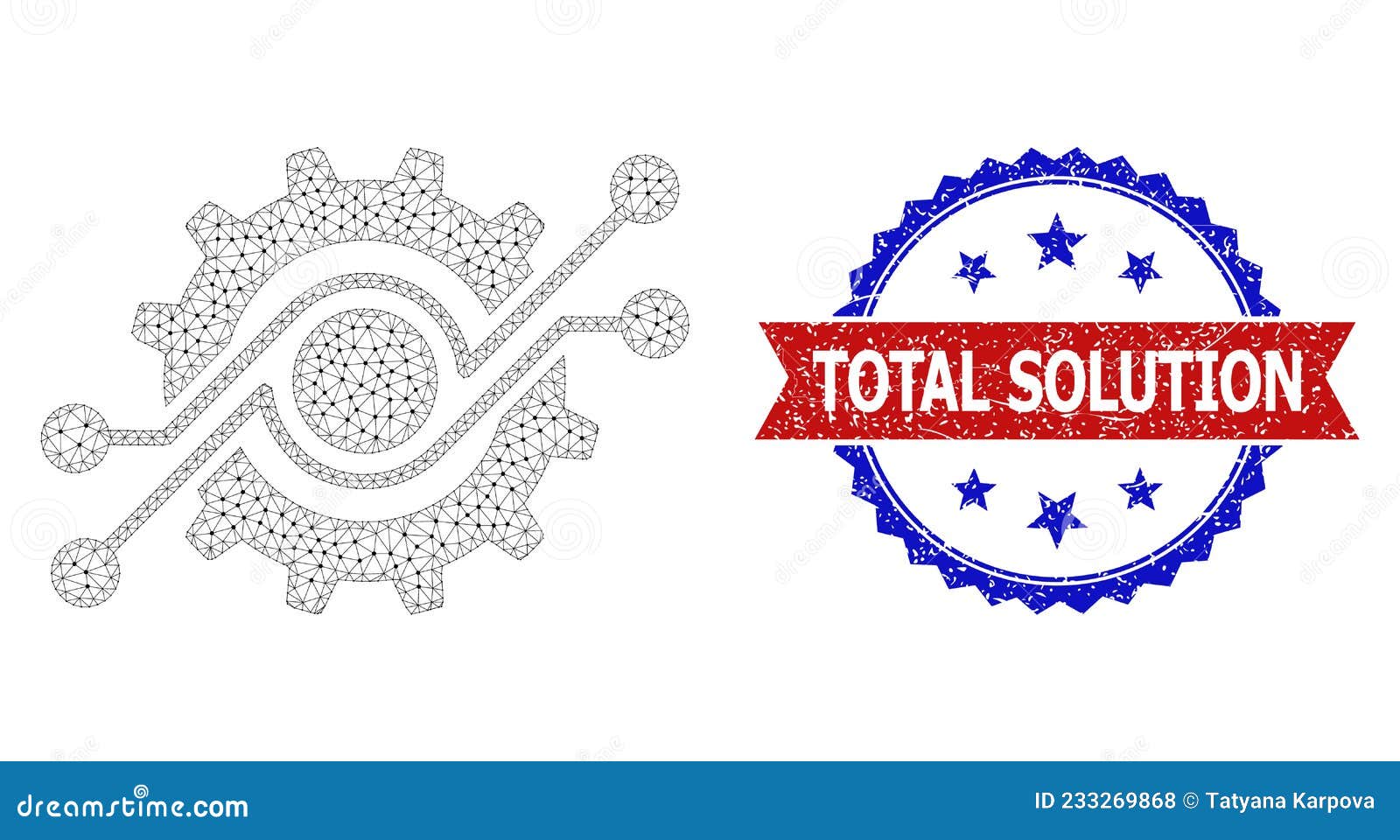 Rubber Total Solution Round Rosette Bicolor Watermark and Mesh Carcass ...