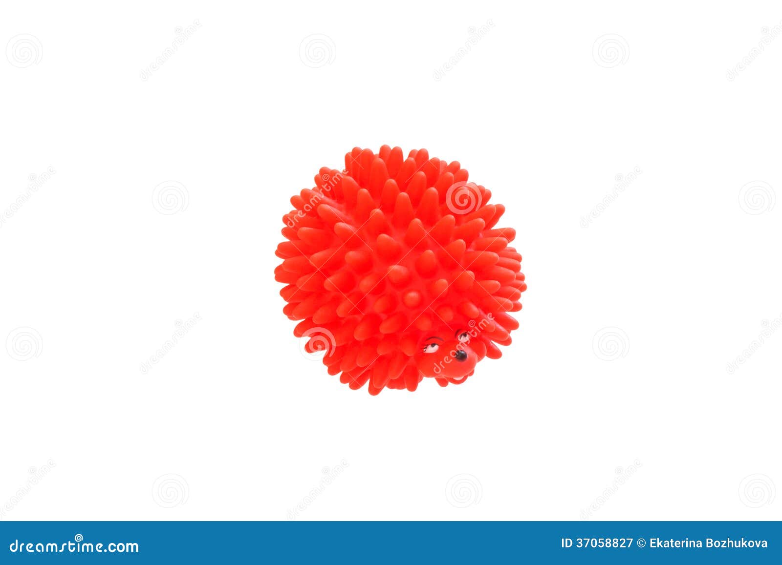 Rubber toy hedgehog red. stock image. Image of colors - 37058827