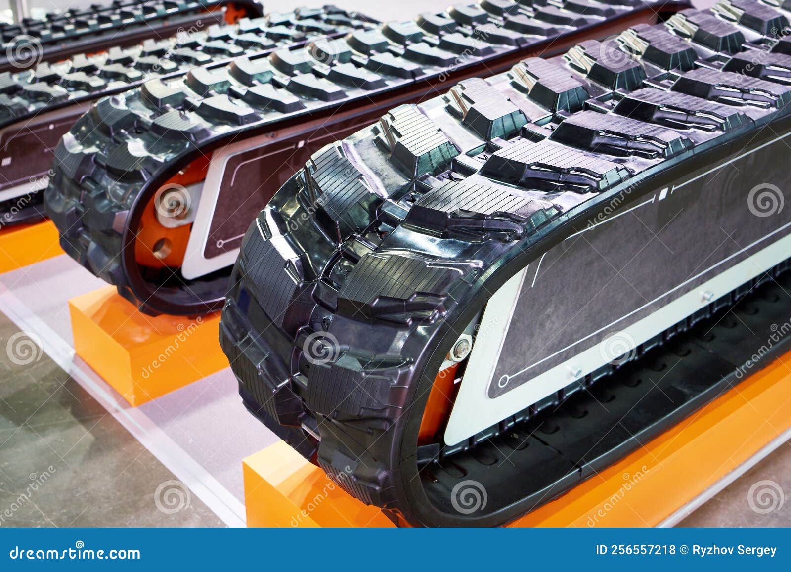 Rubber tracks stock photo. Image of industry, rubber - 256557218