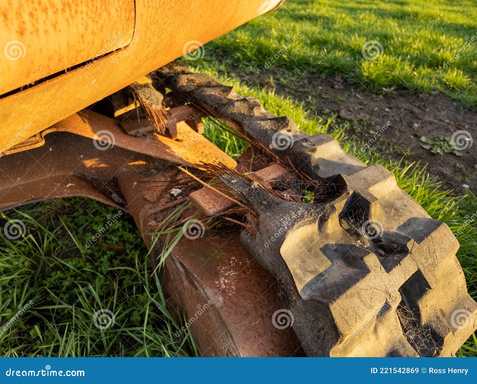 Very Worn Out Track Tread stock image. Image of machinery - 221542869