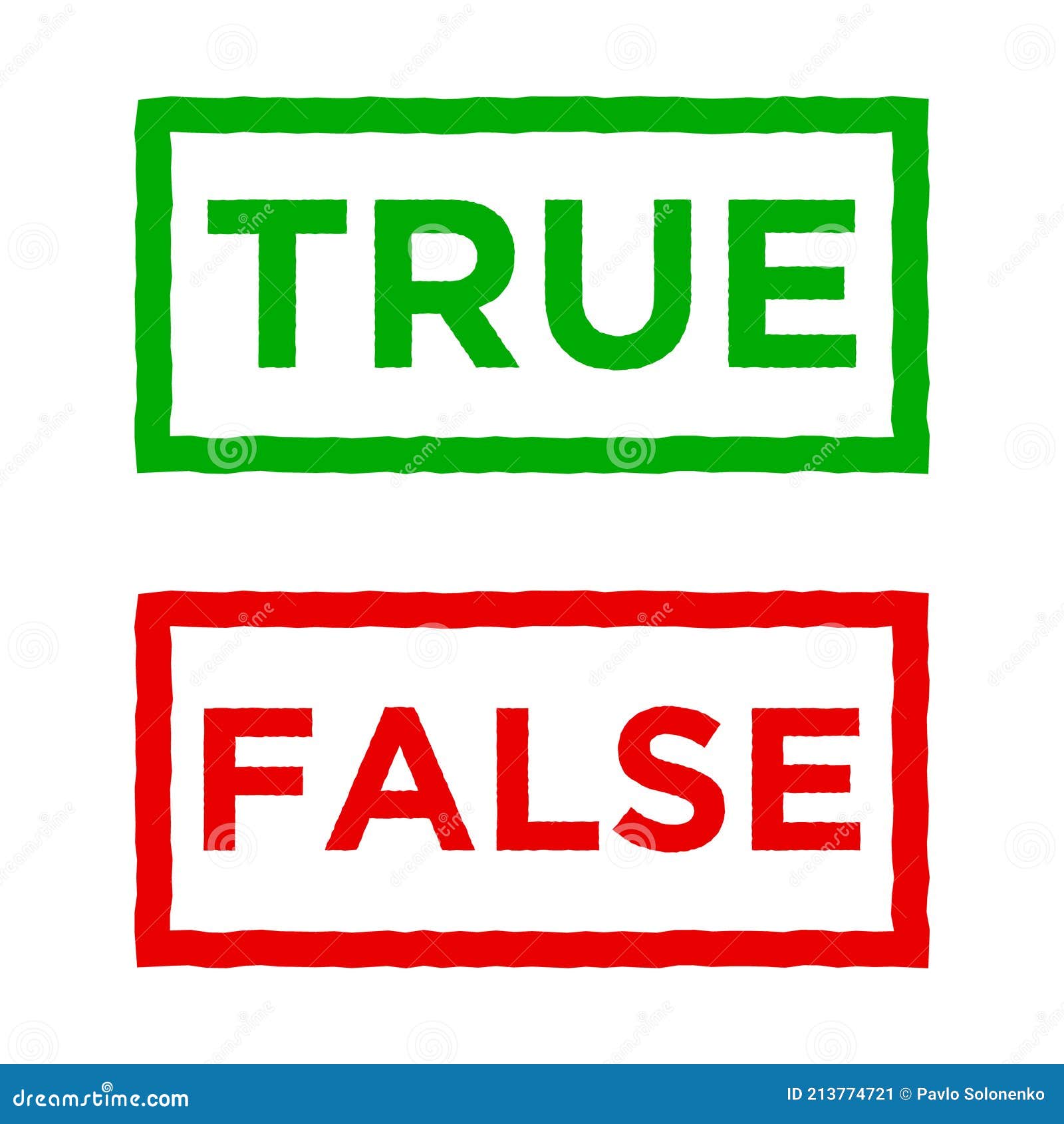 True False Stamp Vector Icon. Stock Vector - Illustration of grunge ...