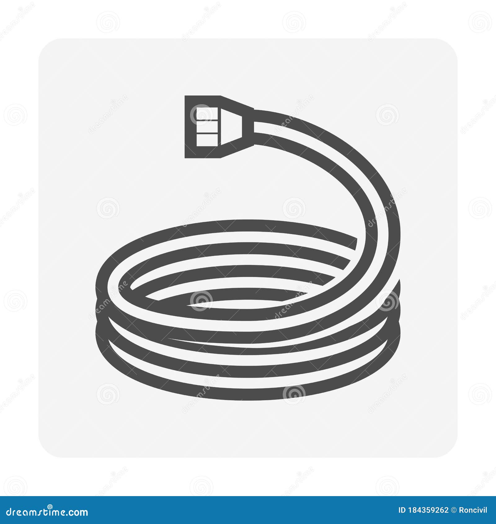 Rubber tube icon stock vector. Illustration of icon - 184359262