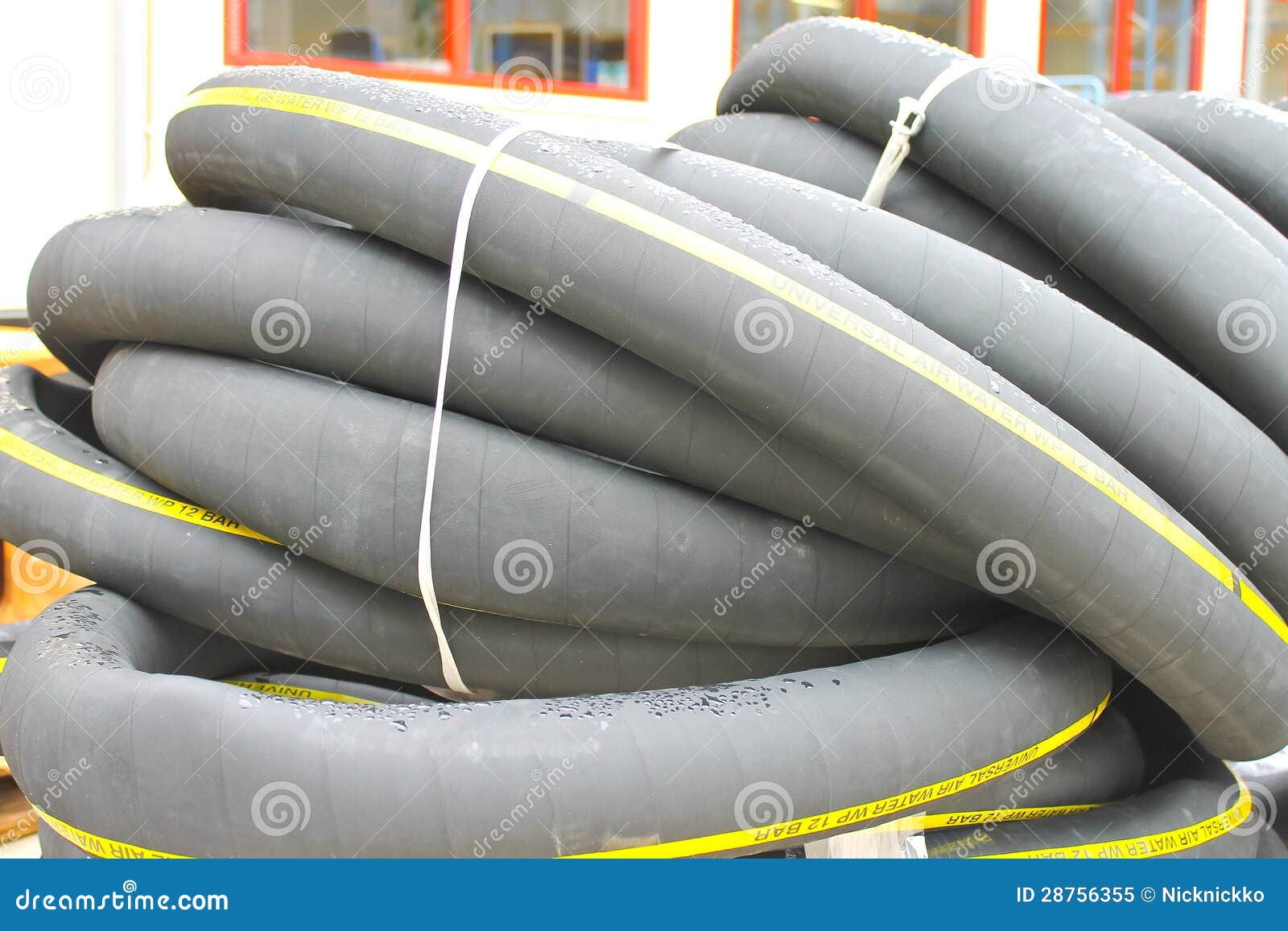 Rubber Tube of Large Diameter Stock Image - Image of equipment, company ...