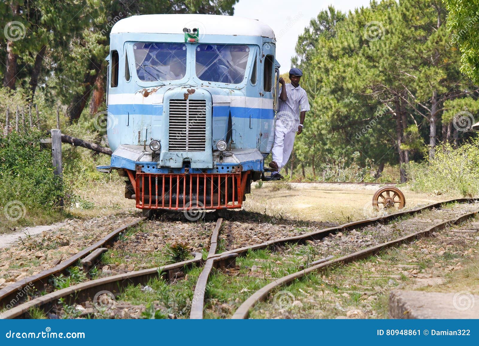 Rubber-tyred Michelin Train in Madagascar Editorial Photo - Image of ...