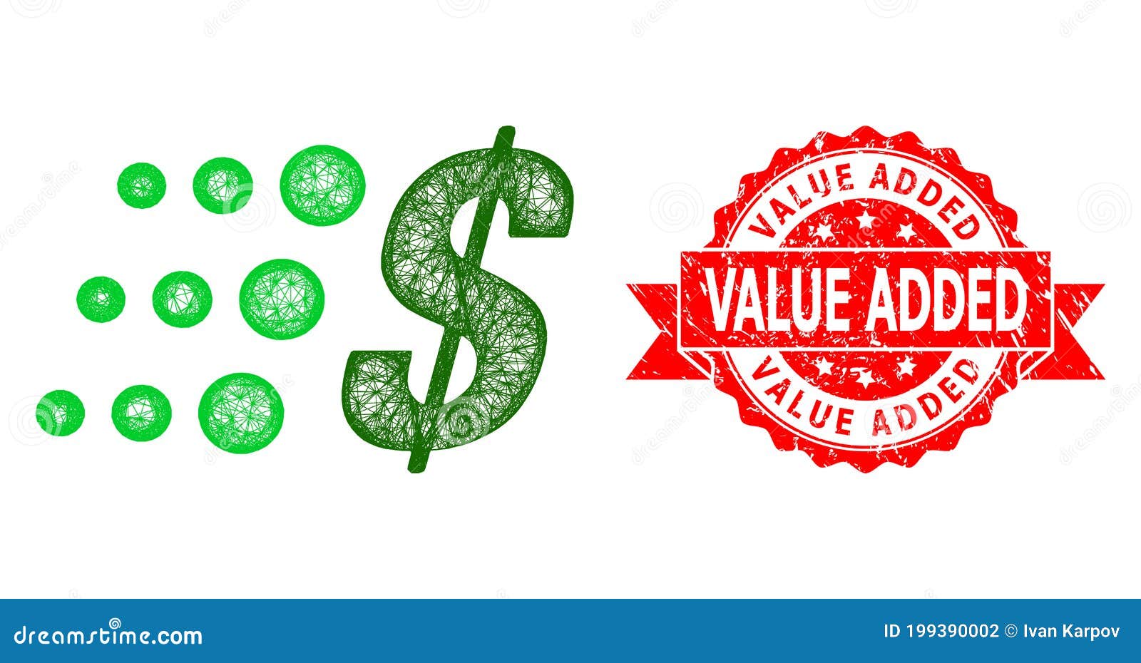 Rubber Value Added Seal and Linear Fast Dollar Icon Stock Vector ...