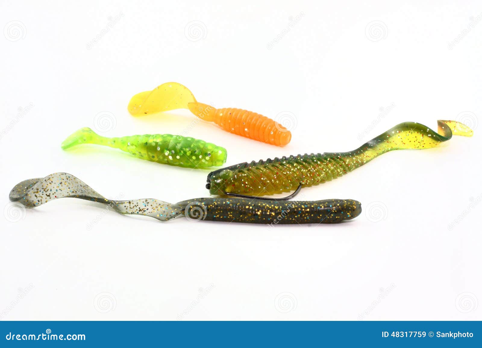Rubber worms lure stock image. Image of bait, wobbler - 48317759