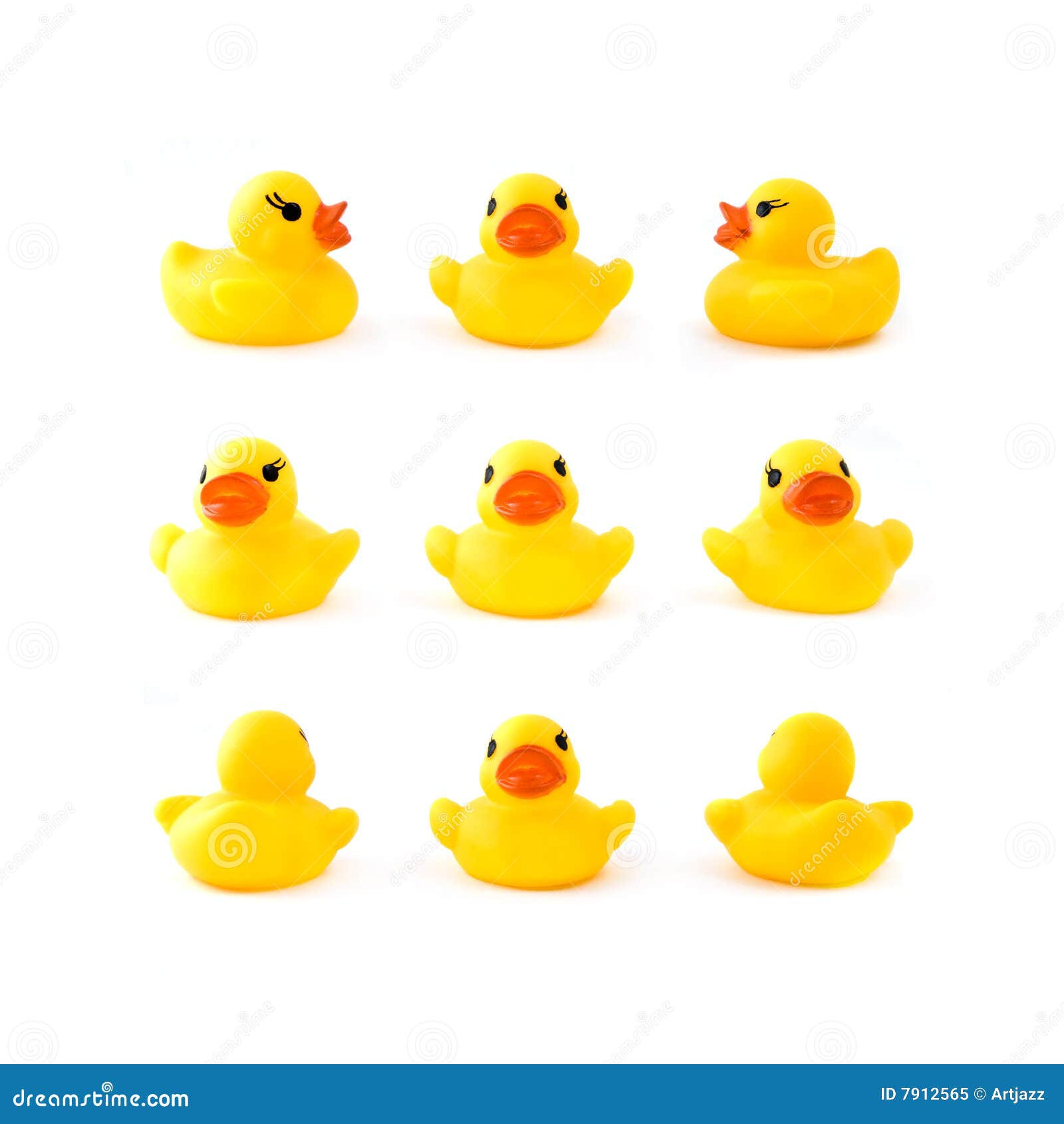 Rubber Yellow Ducks With Hooks In Their Heads. Fairground Hook A Rubber ...