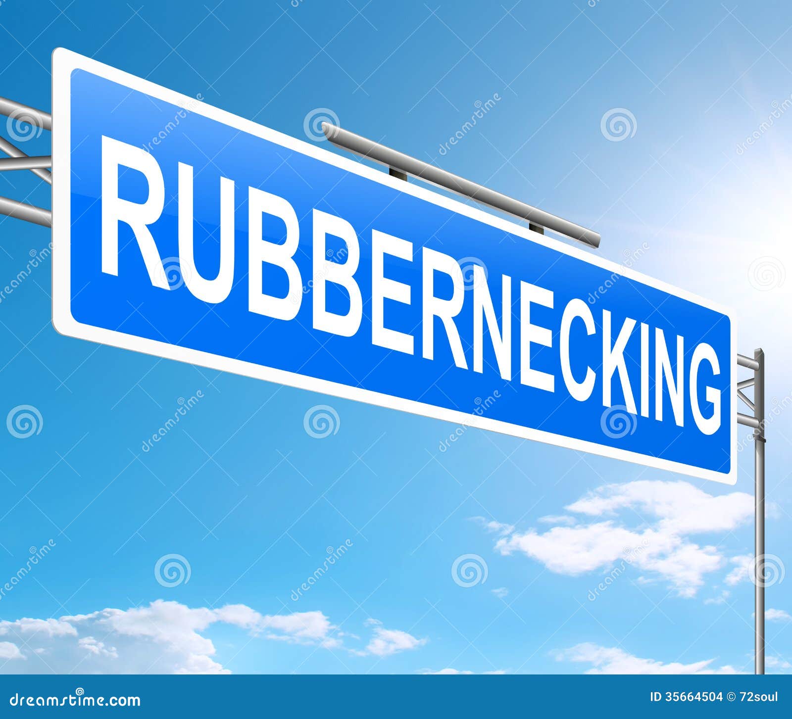 Rubbernecking concept. stock illustration. Illustration of rubber ...