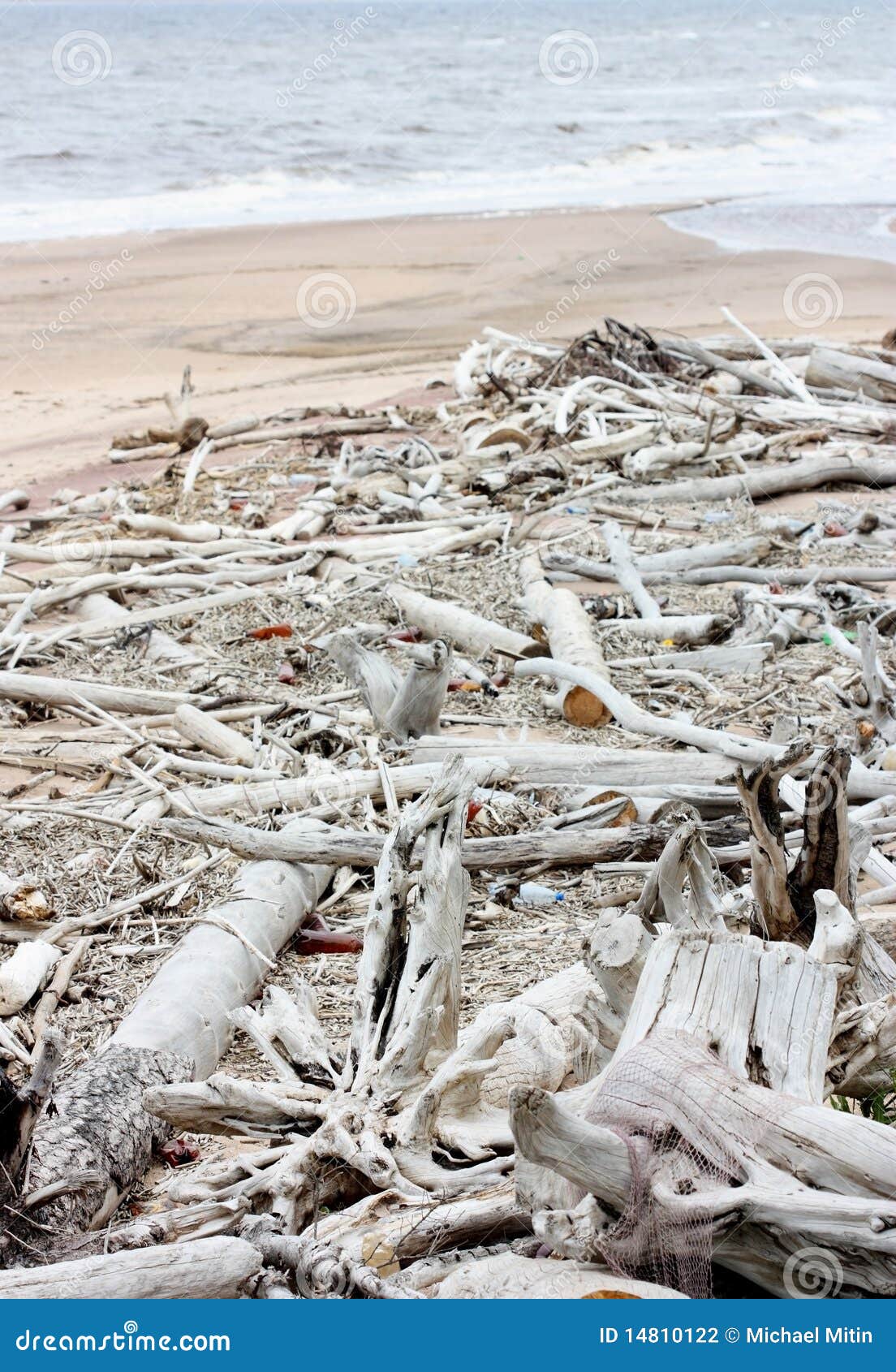 Rubbish on the beach stock photo. Image of contamination - 14810122