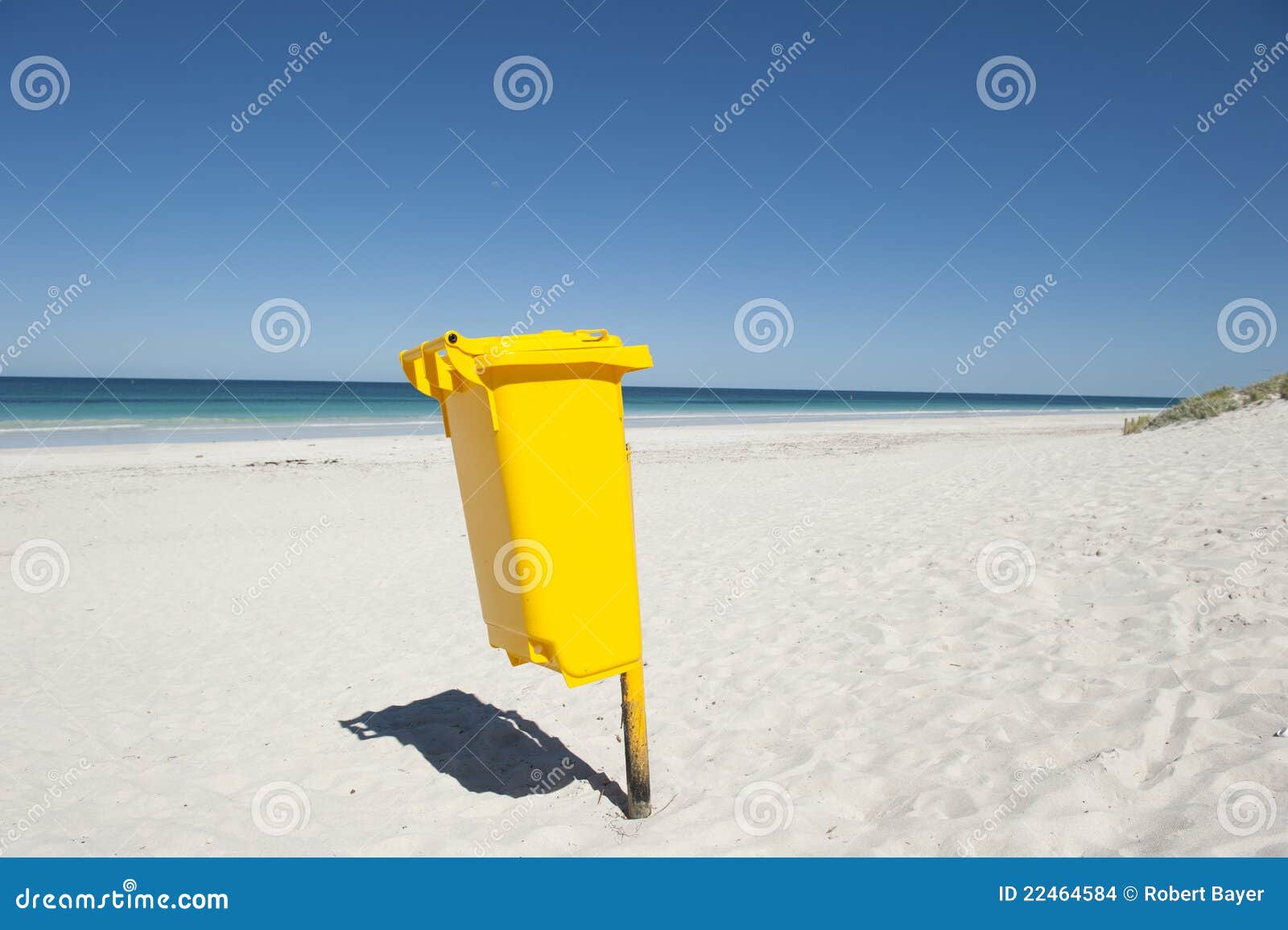 Rubbish Bin on Tropical Beach Stock Photo - Image of rubbish, sunshine ...