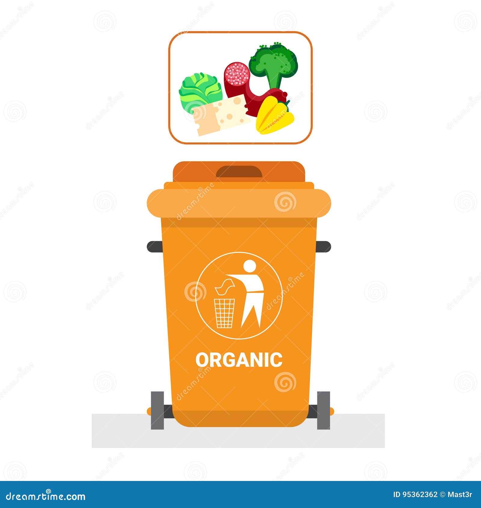 Rubbish Container For Glass Waste Icon Recycle Sorting Garbage Concept ...