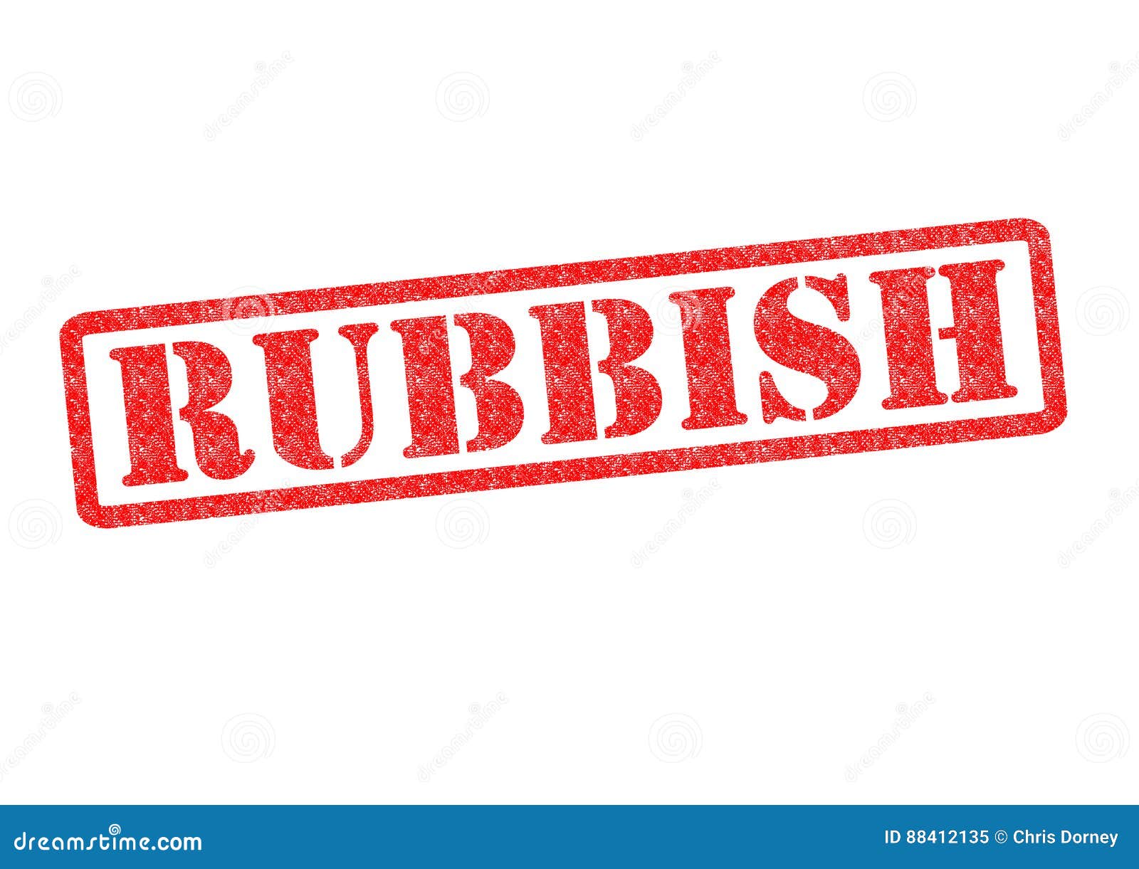 Rubble Stamp And Red Recycle Symbol On The White Waste Paper Pile ...