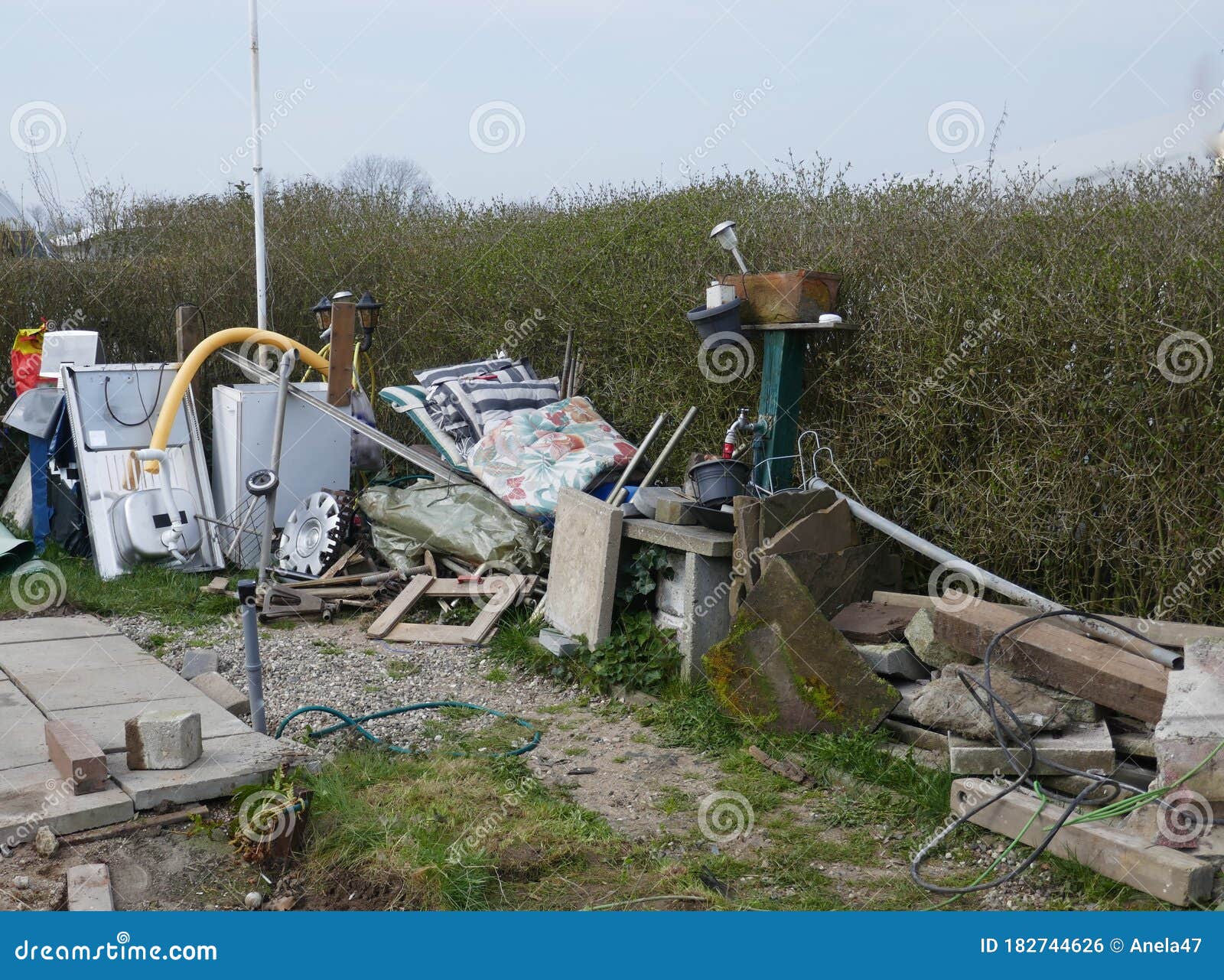 Rubbish, Rubble and Scrap Left Behind at a Campsite. Ready for Removal ...