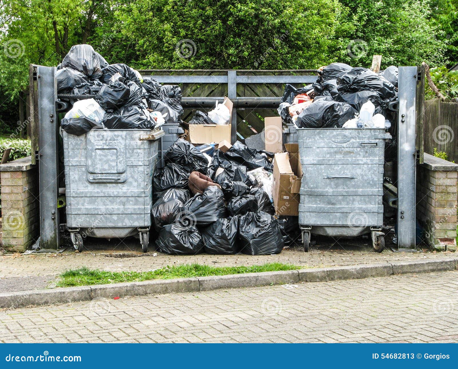 Rubbish stock image. Image of bush, plastic, black, dump - 54682813