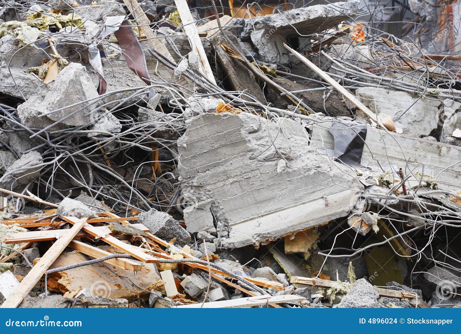 Rubble stock photo. Image of broken, site, trash, demolished - 4896024