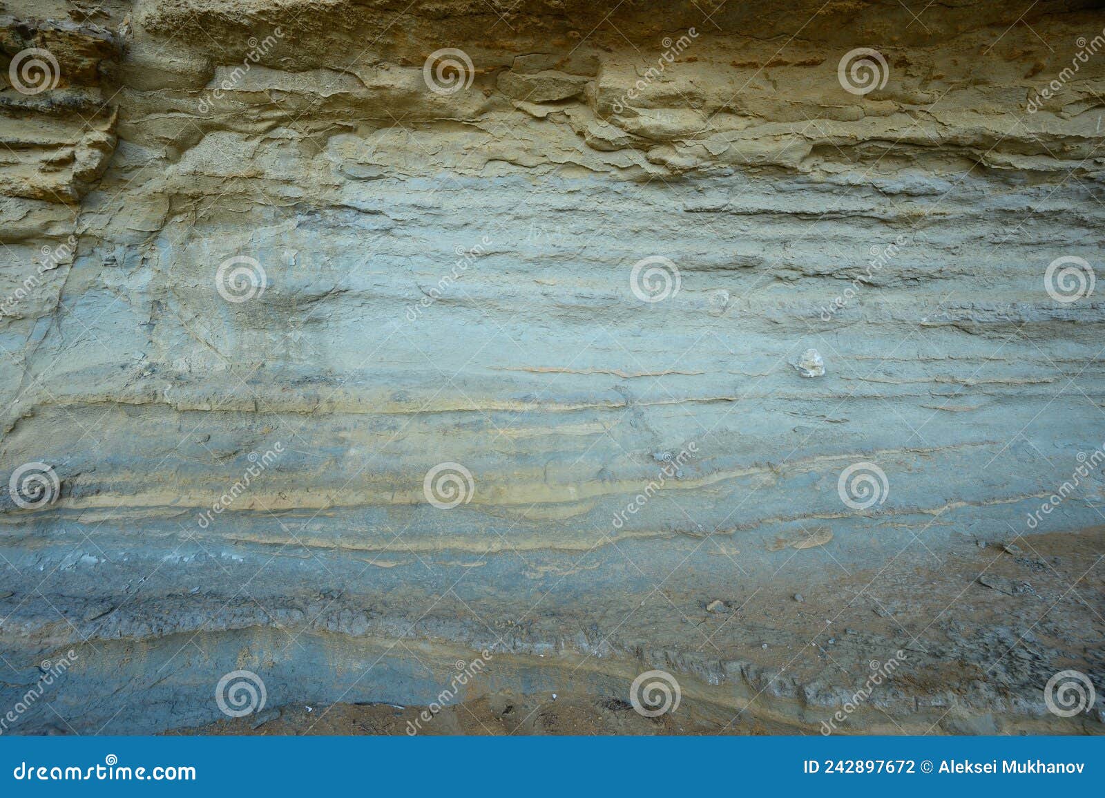 Abstract Background, Yellow and Gray Clay. View from Above. High ...