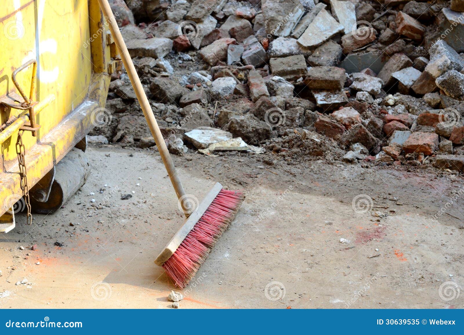 Rubble at Construction Site Stock Image - Image of demolition, mortar ...