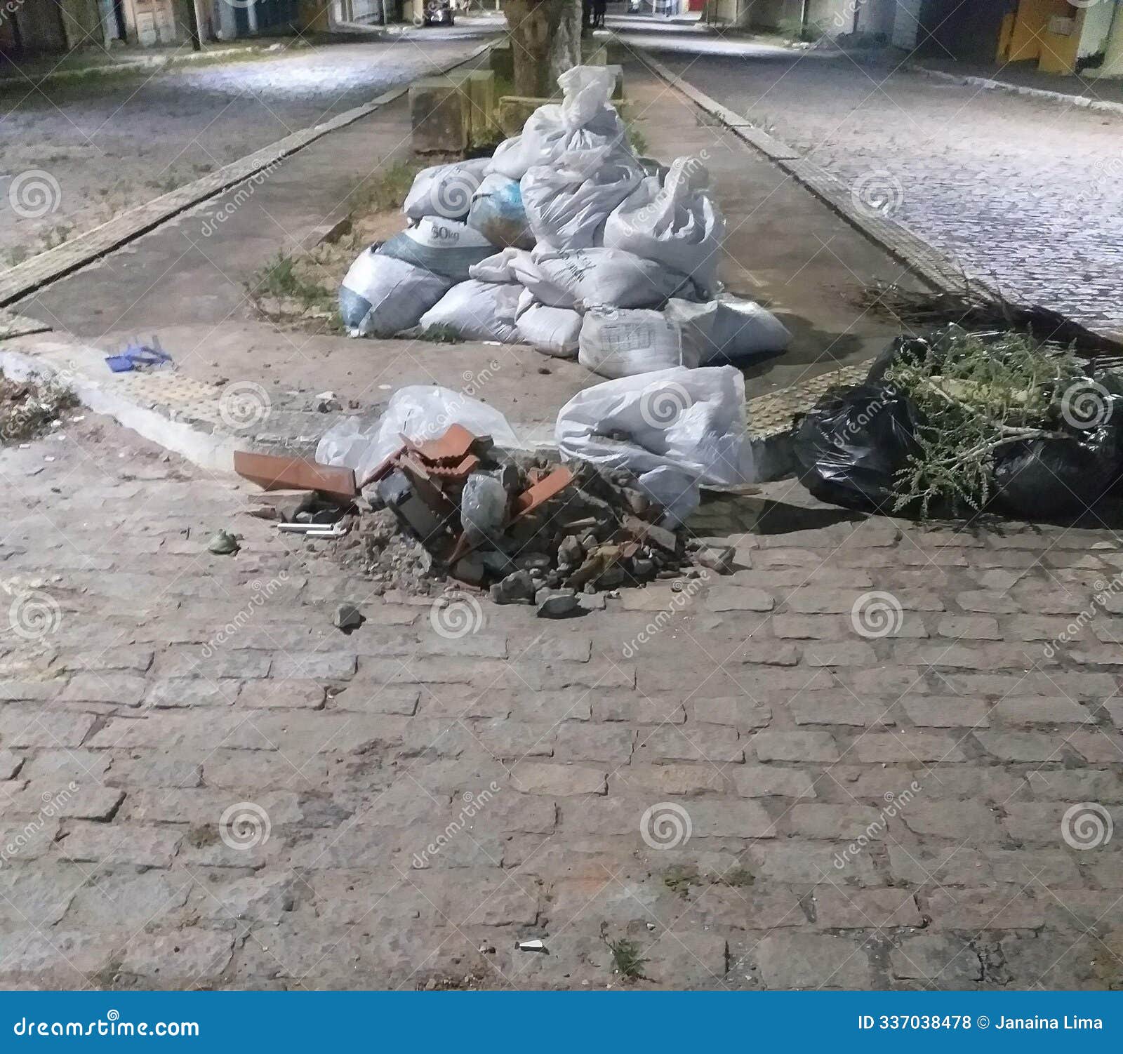 Rubble, Construction Waste on Public Roads Stock Photo - Image of roads ...