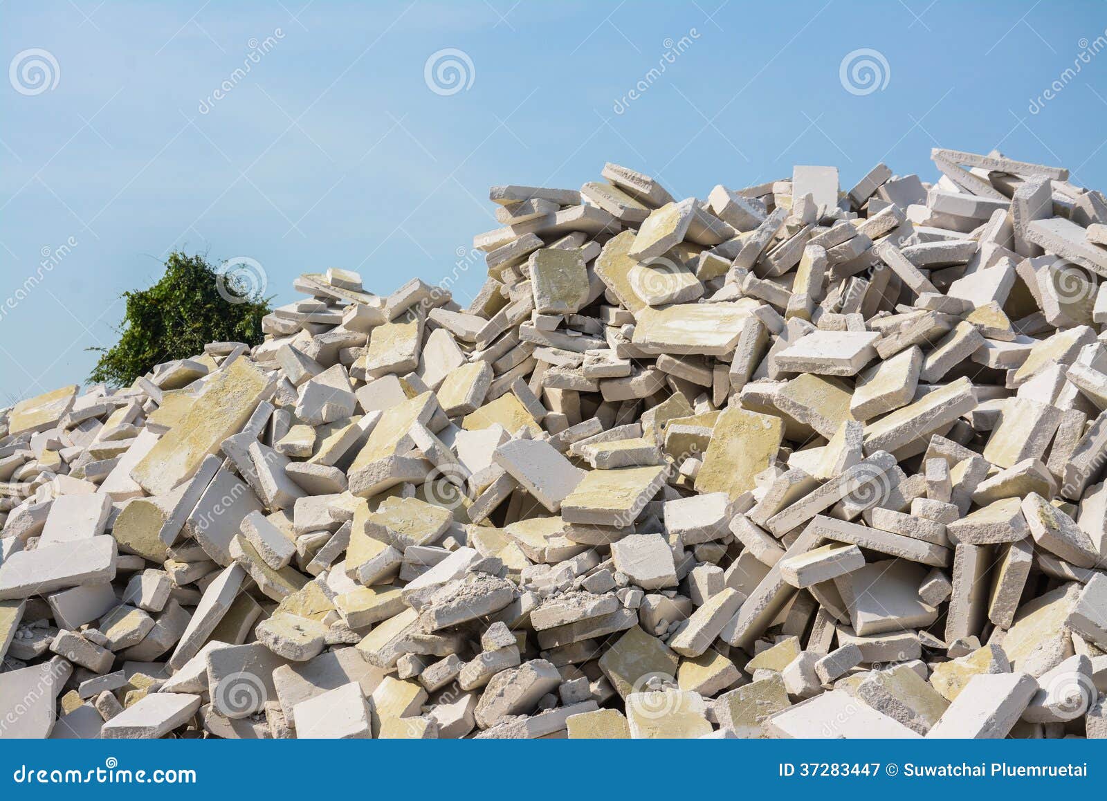 Rubble from a Demolished Building Stock Image - Image of destroy ...