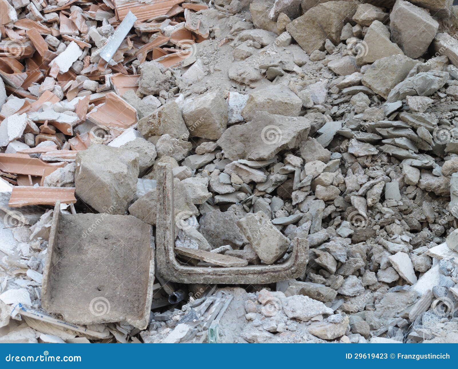 Rubble from demolition stock image. Image of property - 29619423