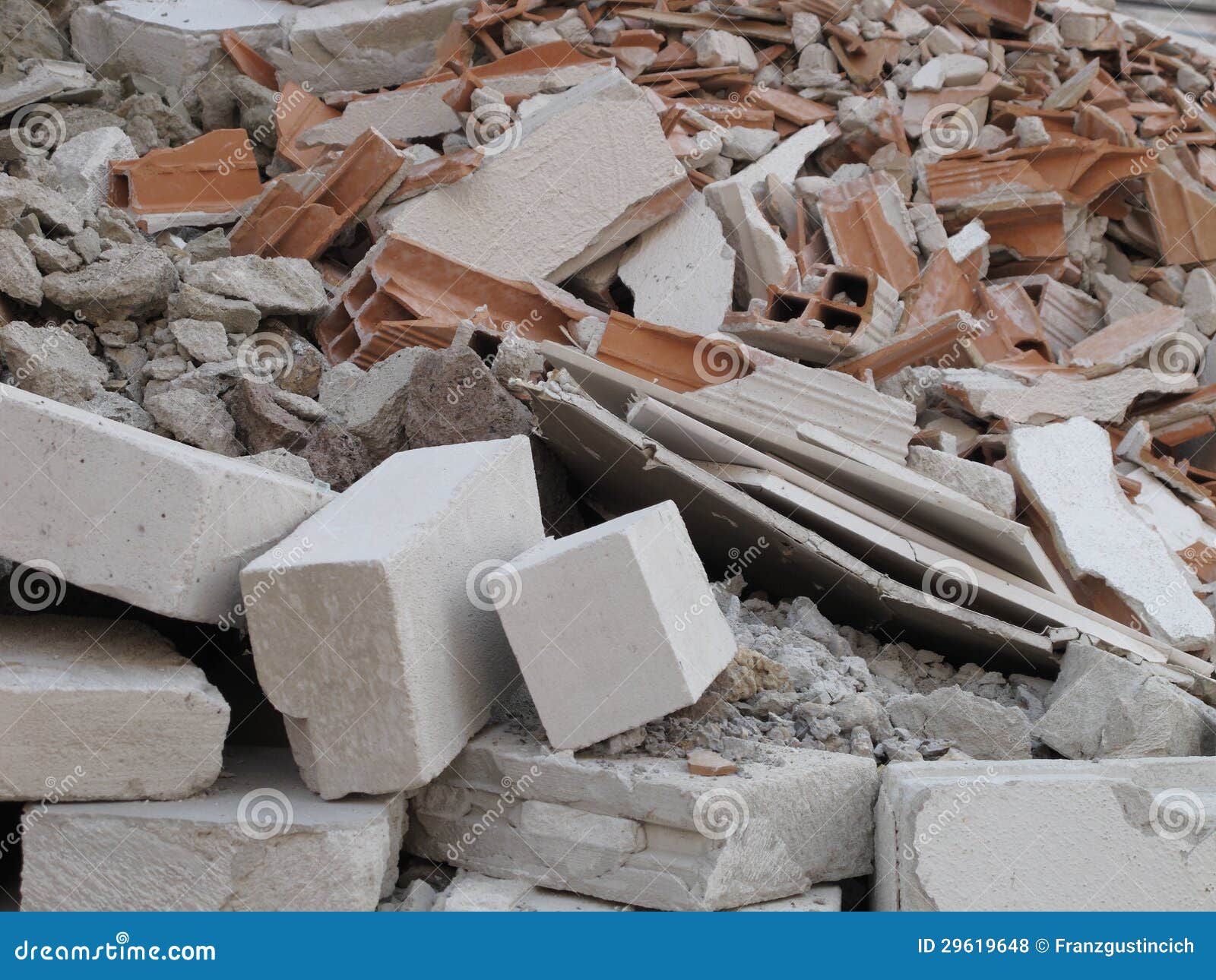 Rubble from demolition stock photo. Image of investment - 29619648