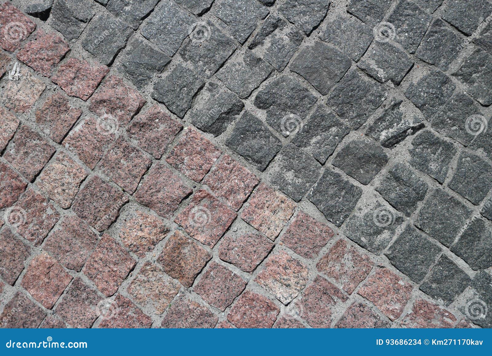 Rubble Gray and Brown Square Stones Paved Road Stock Photo - Image of ...