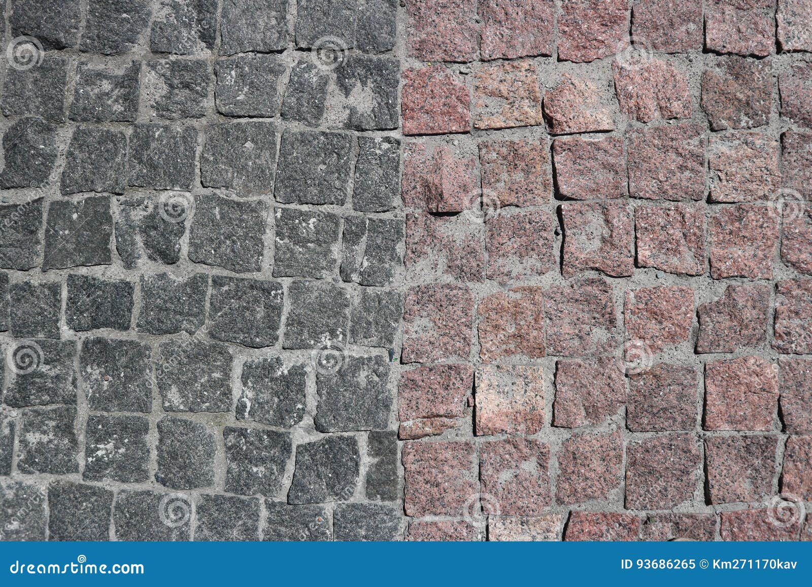 Rubble Gray and Brown Square Stones Paved Road Stock Image - Image of ...