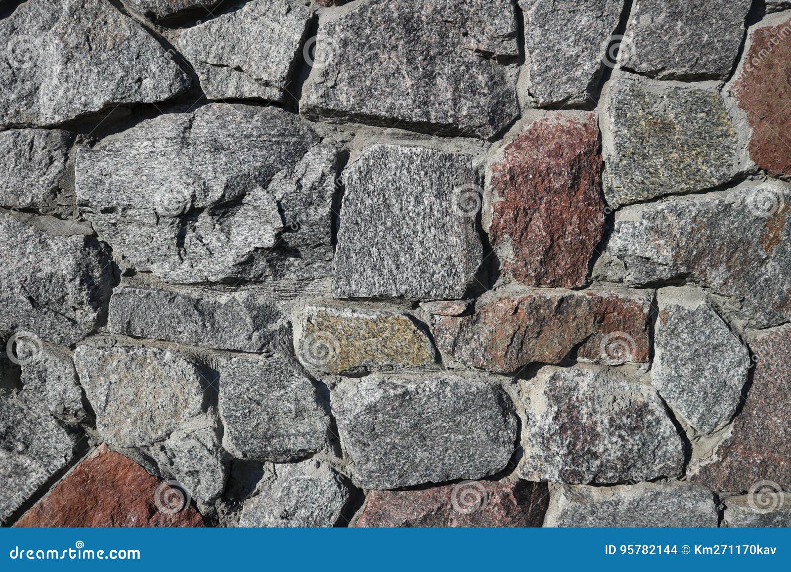Rubble Gray and Brown Stone Wall, Rubblework Stock Photo - Image of ...