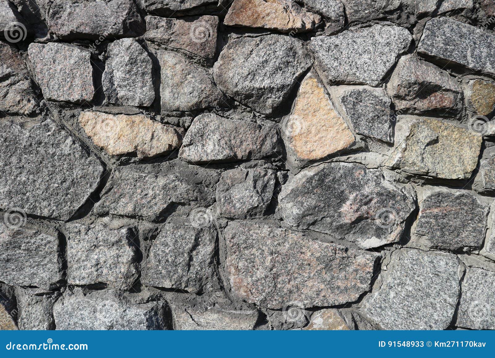 Rubble Gray Stone Wall, Rubblework Stock Image - Image of gray, masonry ...