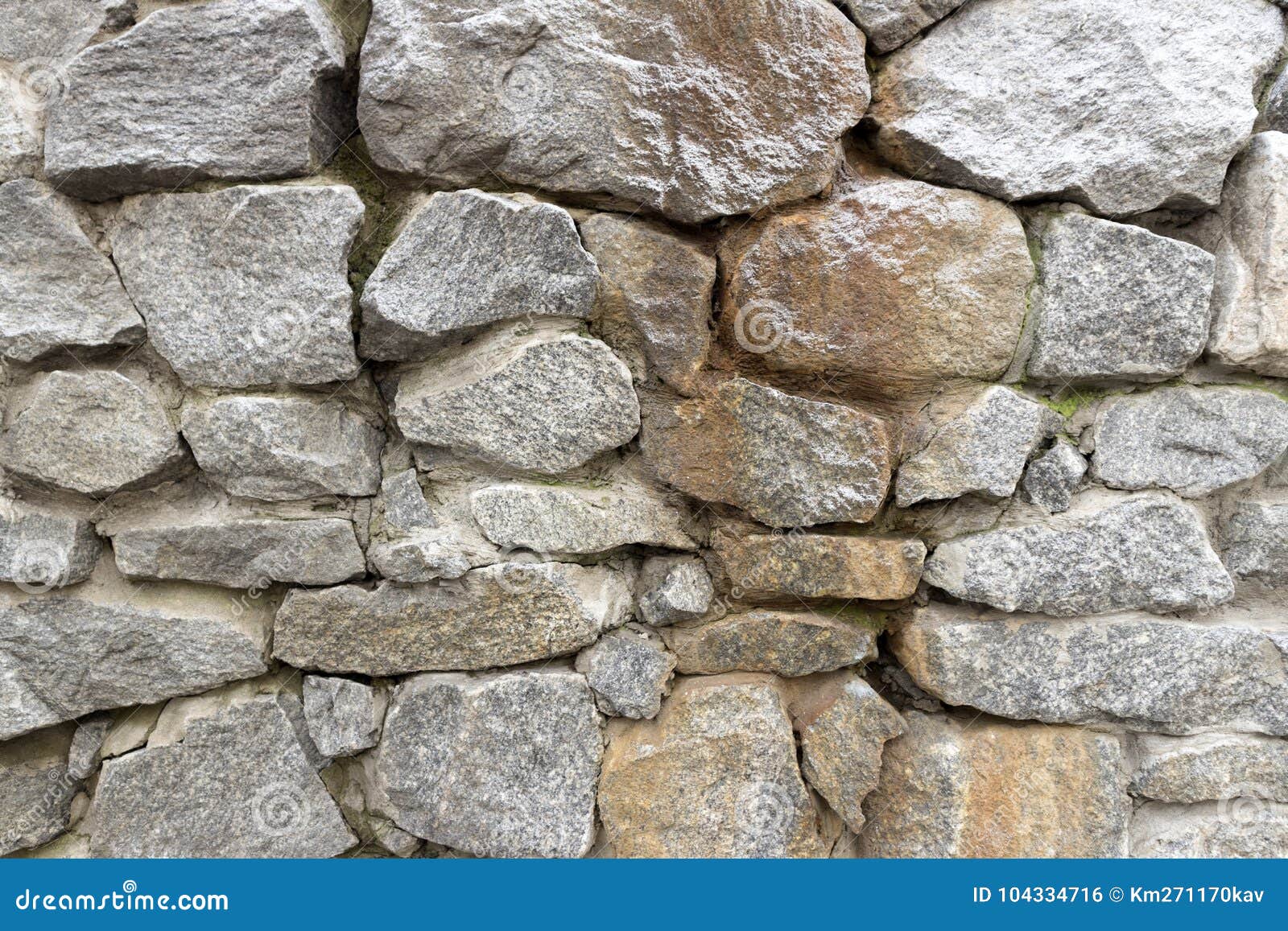 Rubble Grey Stone Wall, Rubblework Stock Photo - Image of rusty, rough ...