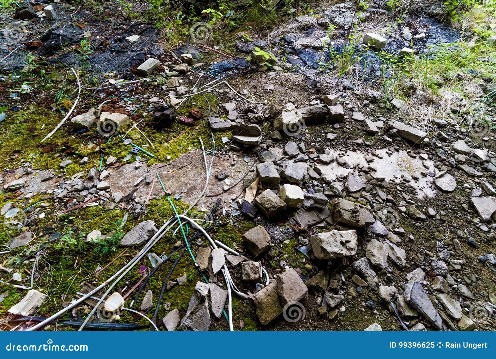 Rubble on the ground stock image. Image of substrate - 99396625