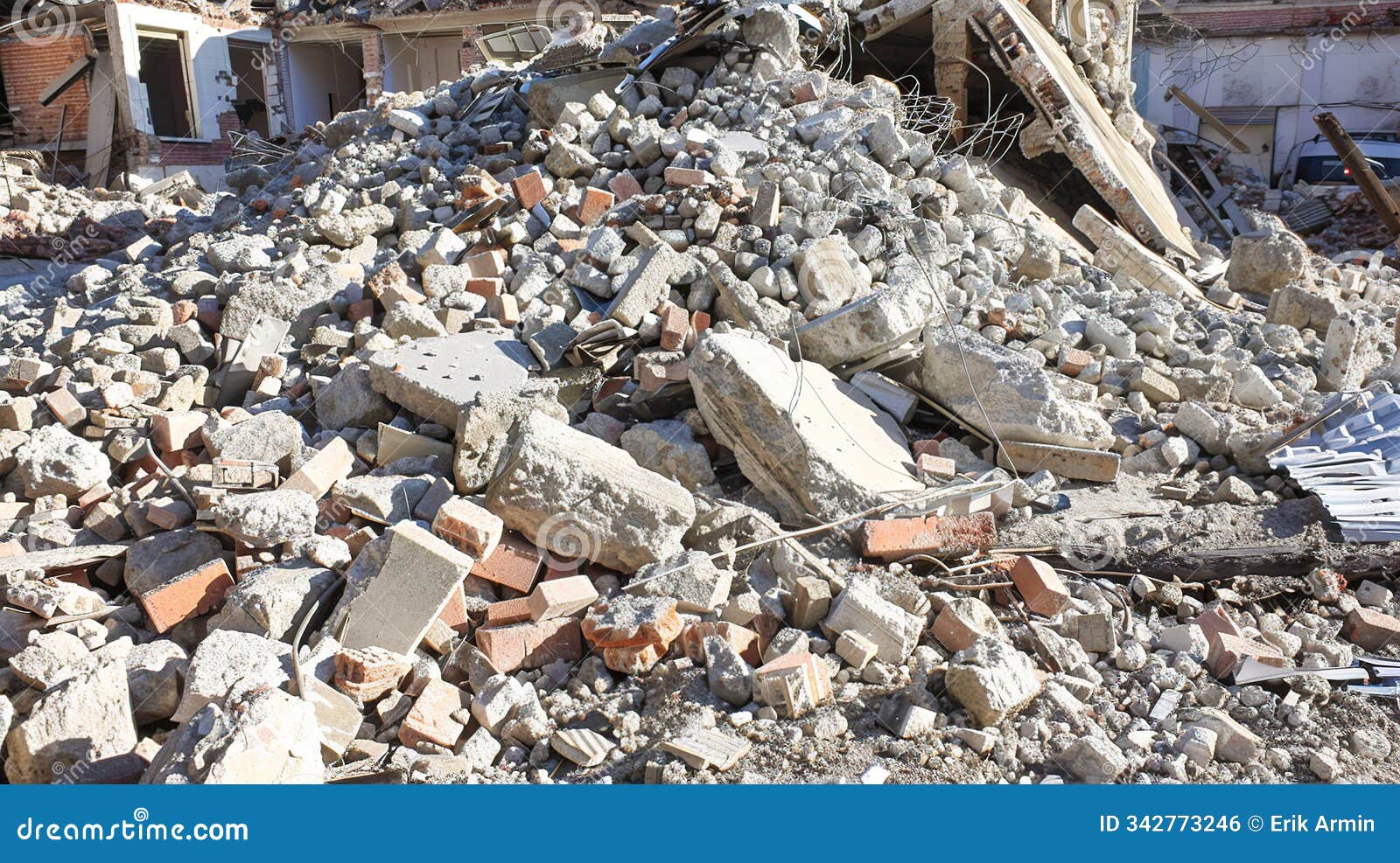 Rubble Heap, Debris Pile of Concrete Gray Stock Illustration ...