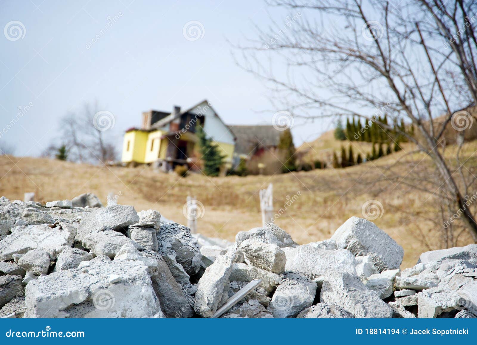 Rubble After Natural Disaster - Landslip Stock Photo - Image of ...