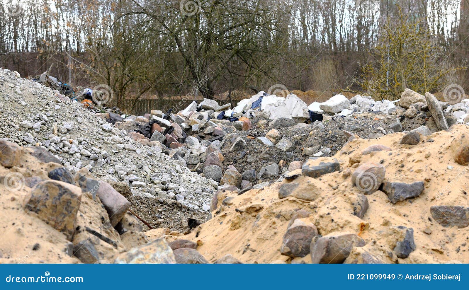 Rubble of an old factory stock image. Image of bricks - 221099949