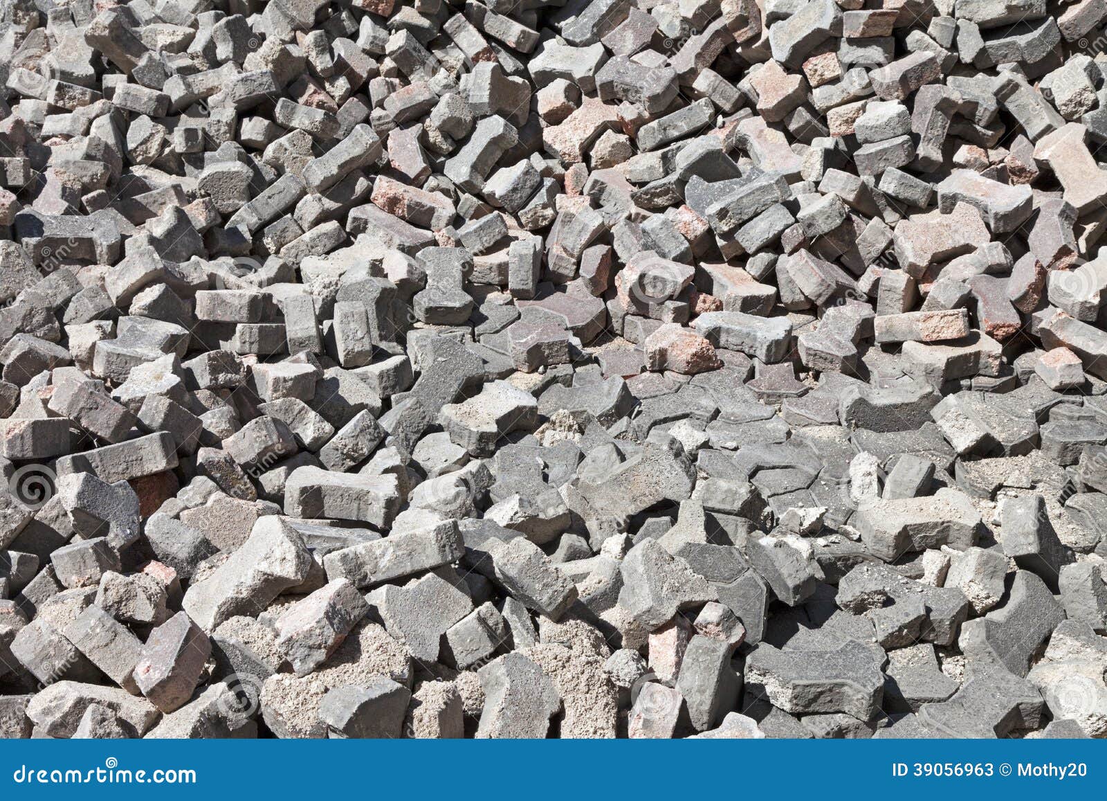 Rubble Pile of Bricks stock image. Image of road, work - 39056963