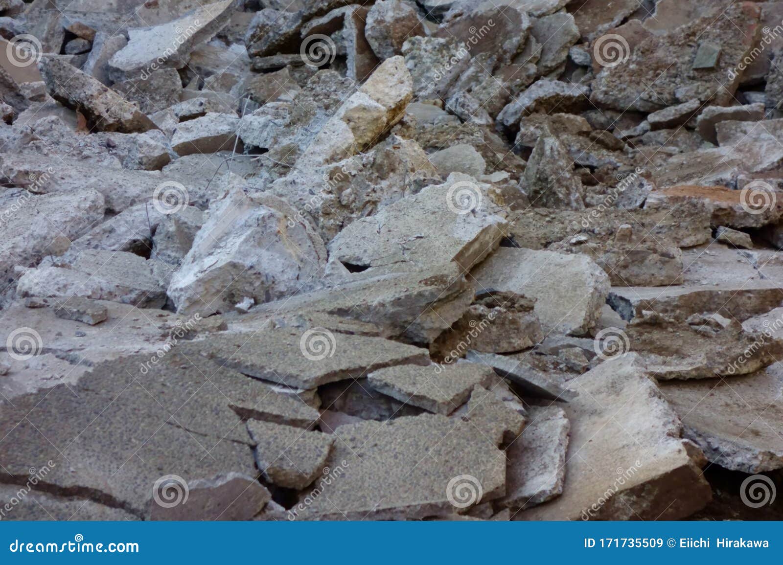 Rubble Pile Pattern at Construction Site Stock Image - Image of ...