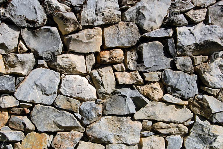 Rubble Rock Wall stock photo. Image of wall, broken, natural - 4564078