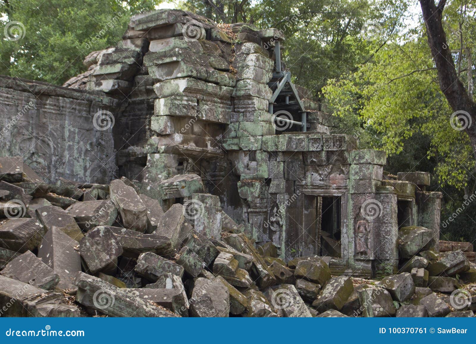 Rubble stock image. Image of historic, khmer, cambodia - 100370761
